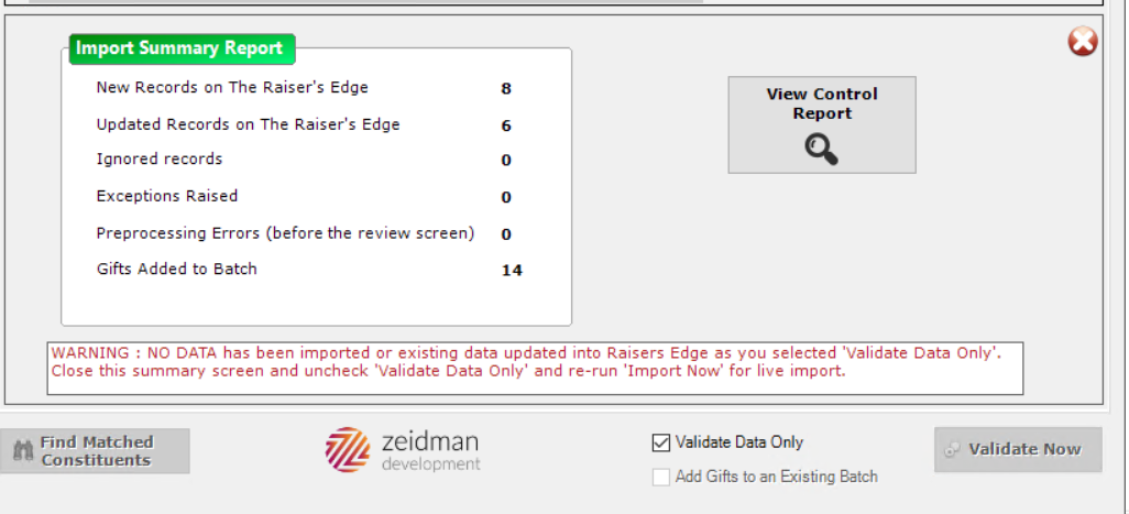 Validation – Zeidman Development